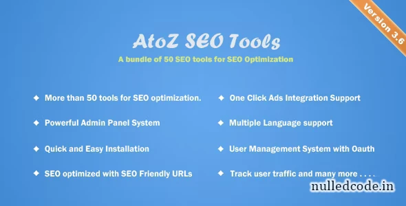 AtoZ SEO Tools v3.6 - Search Engine Optimization Tools - nulled ...
