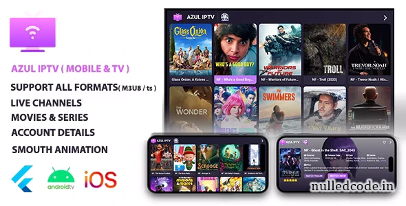 AZUL IPTV XTREAM, Multiple Format, Flutter AppMobile & Android TV, Admob v1.0 » nulled#code ...